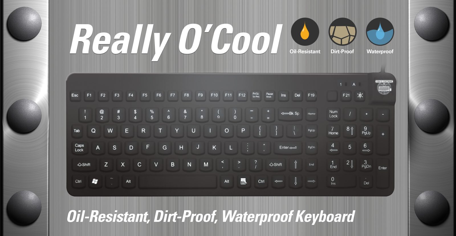 New Oil-Resistant, Sealed, Silicone Computer Keyboard | Man & Machine ...